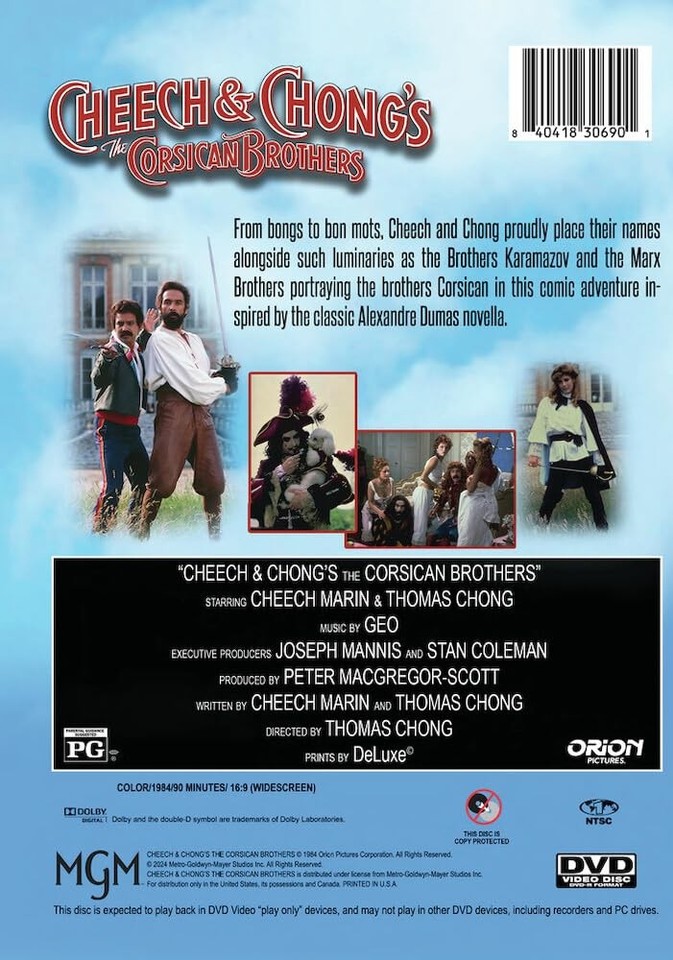 Cheech & Chong's the Corsican Brothers (DVD) Cheech Marin Thomas Chong ...