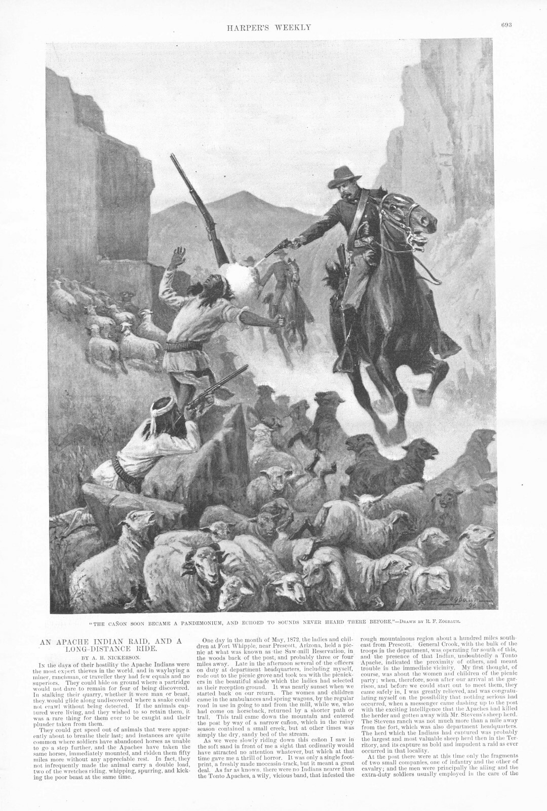 Apache Indian Raid near Fort Whipple - Prescott, Arizona - In May, 1872 ...