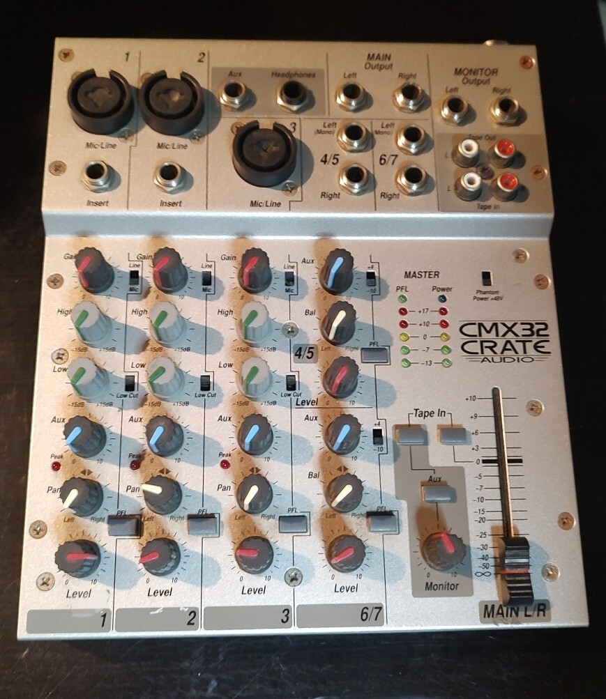 Crate Audio CMX32 Stereo Console 4-Channel Mixer | eBay
