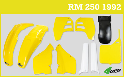 Suzuki RM 250 (1992) Complete EVO Yellow Motocross Plastic Kit with ...
