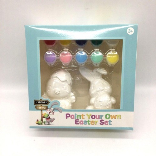 NEW Creative PL Paint Your Own Easter Set Plaster Bunny & Chick 3 ...