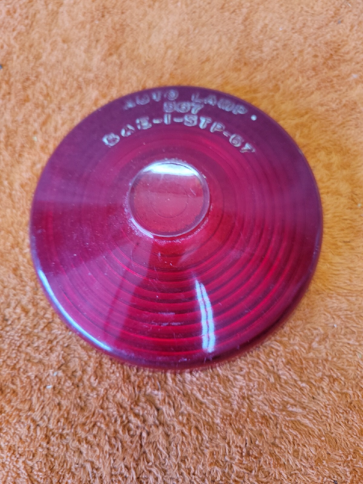 Q-Vintage Auto Lamp 567 SAE-1-STP-67 Red Tail Light Marker Lens 4 1/4 ...
