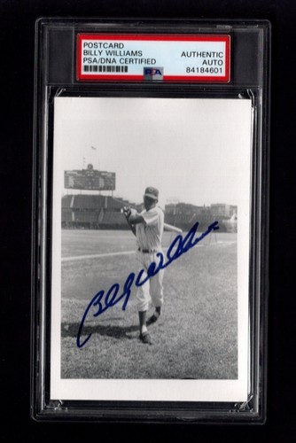 George Brace PHOTO POST CARD Billy Williams PSA/DNA Authentic Autograph ...