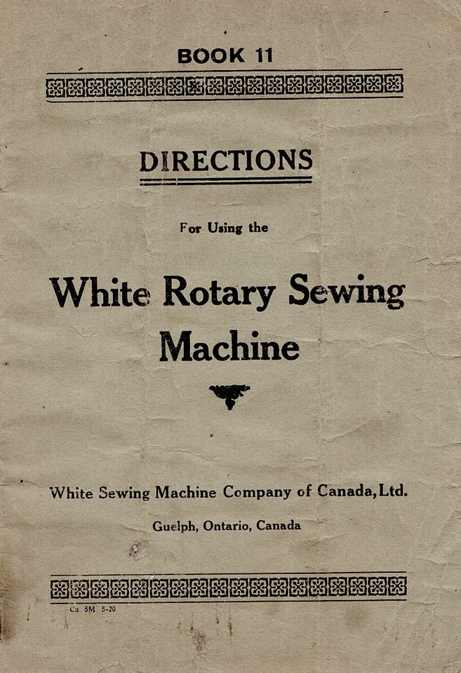 on CD * WHITE ROTARY 1900's Sewing Machine INSTRUCTION Book /OPERATING ...