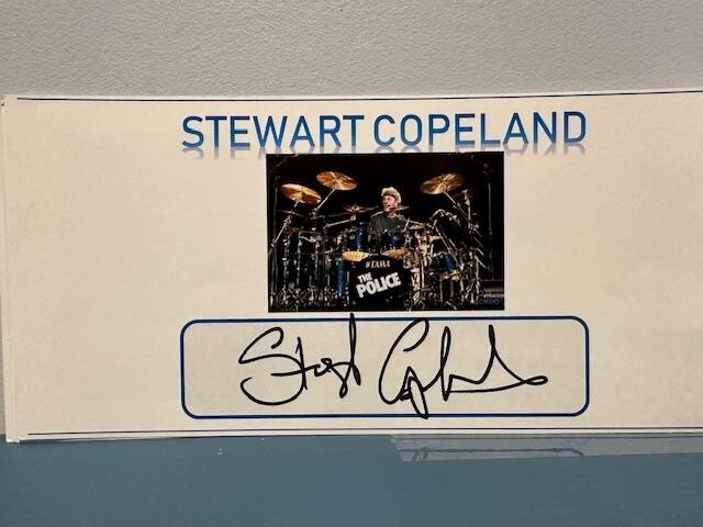 Steve Copeland (Police) Signed Autographed Custom Photo/Index Card | eBay