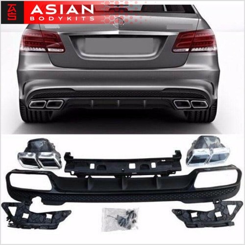 for Mercedes Benz E class W212 AMG E63 REAR DIFFUSER with EXHAUST TIPS ...