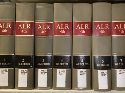American Law Reports 4 Series Complete Collection 1-90 ALR Report | eBay
