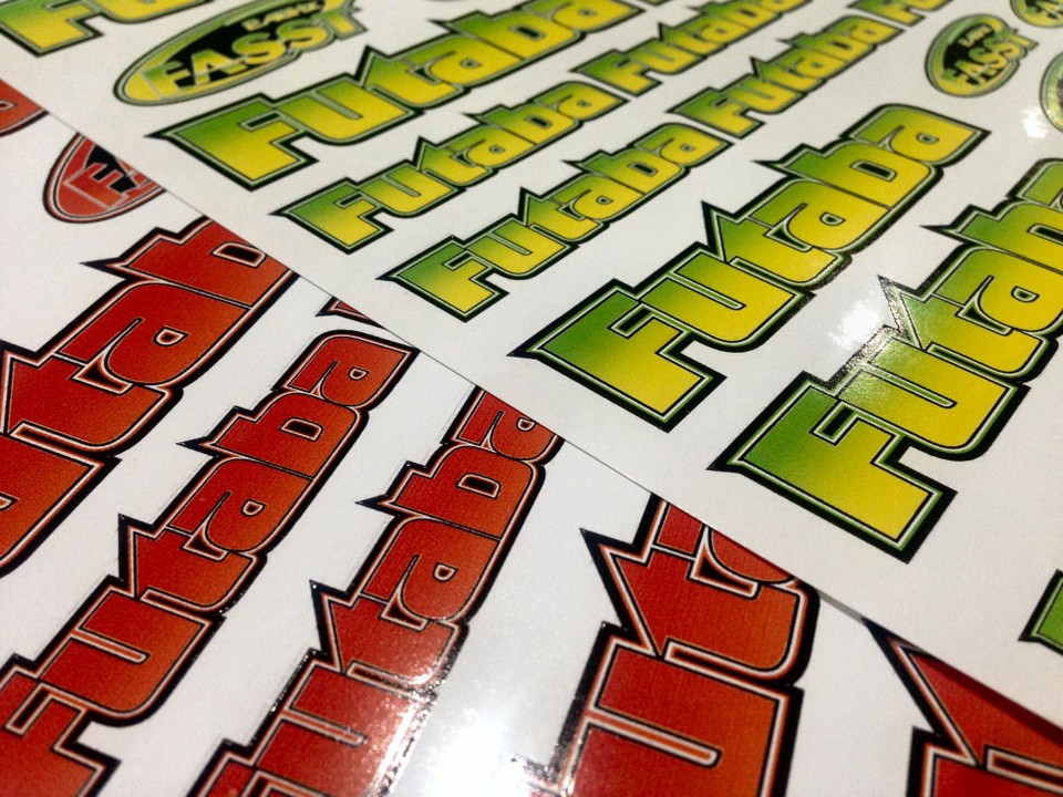 FUTABA RC STICKER SET DECAL HELI AIRCRAFT NITRO ELECTRIC CAR 1/10 ...