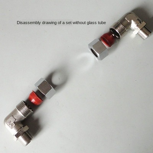 water level gauge 3 branch glass tube elbow steam generator boiler ...