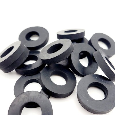 5/8" ID Rubber Flat Washers 1 1/4" OD Spacers 1/4" Thick Various Pack ...