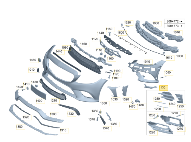 OEM MERCEDES BENZ C Class W205 Plastic Trim Cover A2058855802 Genuine ...