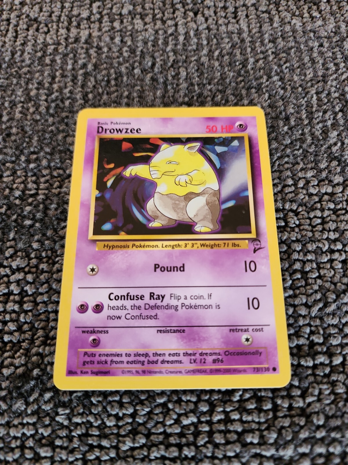 Pokémon TCG Drowzee Base Set 2 73/130 Regular Unlimited Common | eBay