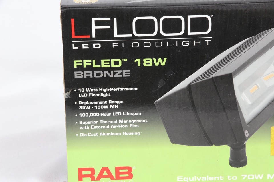One NEW RAB LFlood Light LED FloodLight FFLED 18Y Warm light 3000K #2 ...