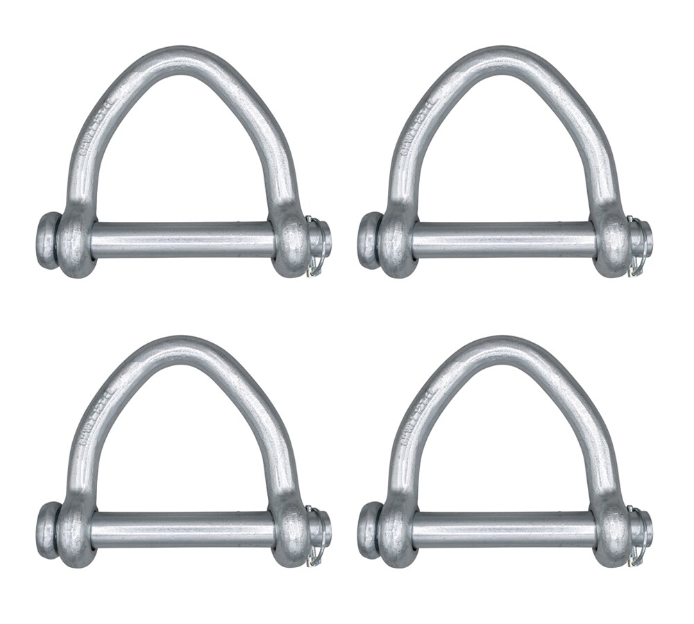 (4 Pack) Web Sling Shackle - 6" w/ Quick Pin, 23,500 lbs WLL, White ...
