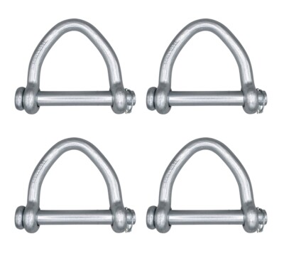 (4 Pack) Web Sling Shackle - 6" w/ Quick Pin, 23,500 lbs WLL, White ...