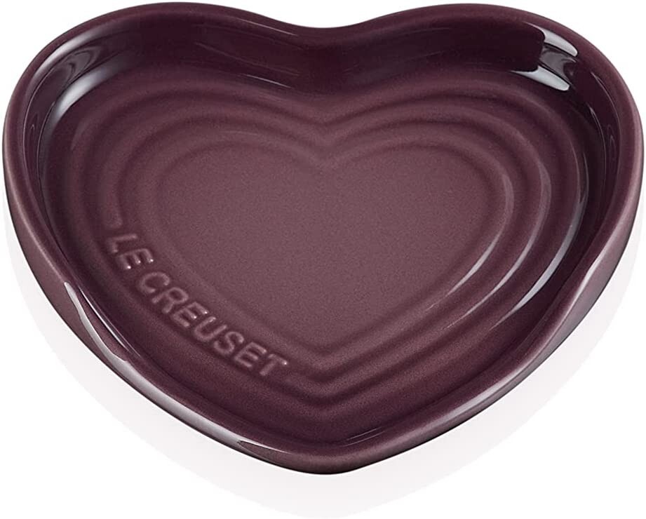 Le Creuset Heart Spoon Rest Plate Fig Stoneware Heat Resistant Kitchen ...