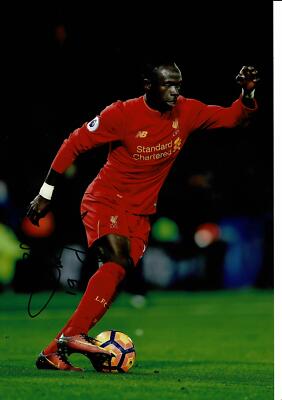 Sadio Mane Signed 12X8 Photo Liverpool F.C. Genuine Signature AFTAL COA ...
