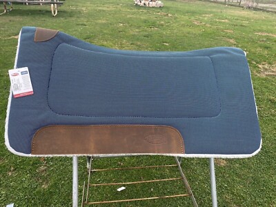 Weaver blue contoured cordura/felt fleece bottom Western saddle pad 32 ...