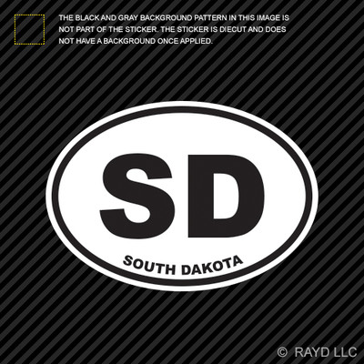 South Dakota State Oval Sticker Die Cut Decal SD | eBay