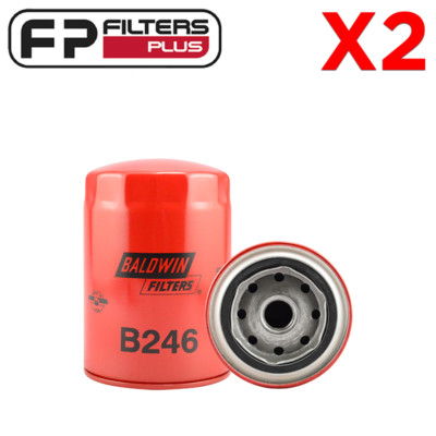2 x B246 Baldwin Oil Filter - Nissan Patrol 4.2L - 15208W3401, Z115 ...