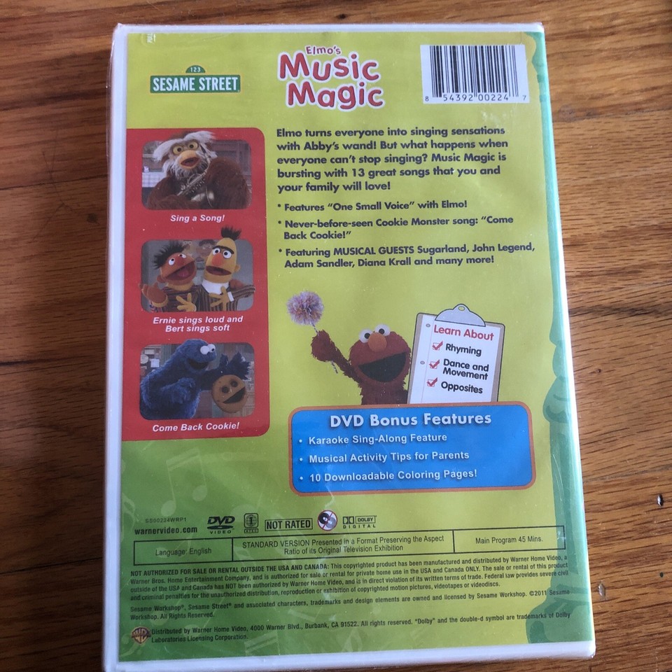Sesame Street: Elmo's Music Magic (DVD) John Legend Adam Sandler Diana ...
