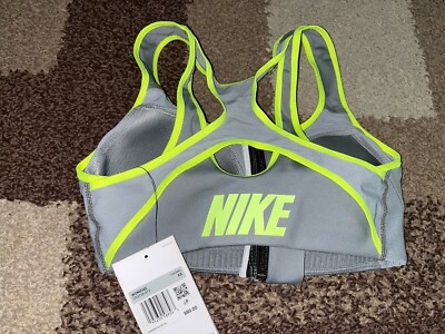 NWT Nike DRI-FIT Shape High-Support Padded Zip Front Sports Bra XS ...