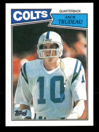 1987 Topps #373b Jack Trudeau Indianapolis Colts | eBay