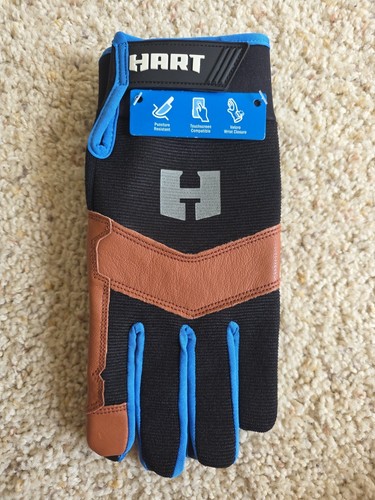 HART Leather Palm Work Gloves, 5-Finger Touchscreen Capable, XL | eBay