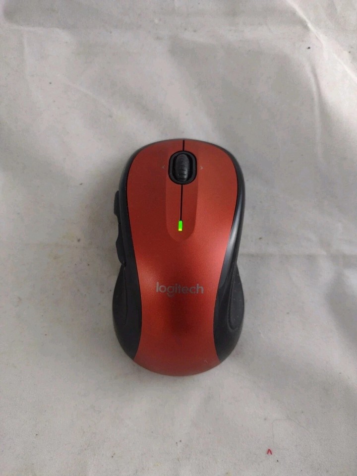 Logitech M510 Wireless Laser Mouse Red With USB Receiver & Side Buttons ...