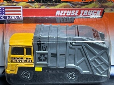 Matchbox Garbage Refuse Truck Ridge NY, #3 Yellow 1/64 | eBay