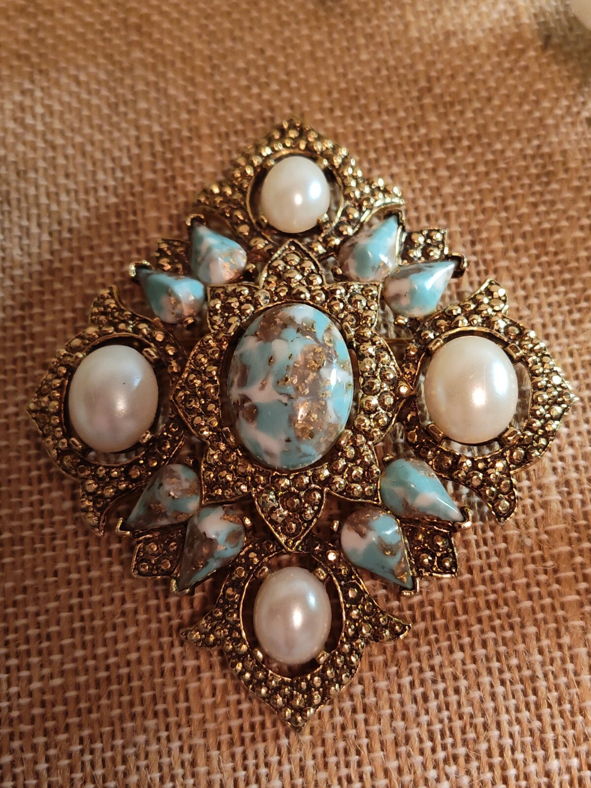 1968 Large Vintage Signed Sarah Coventry Brooch Penda… - Gem