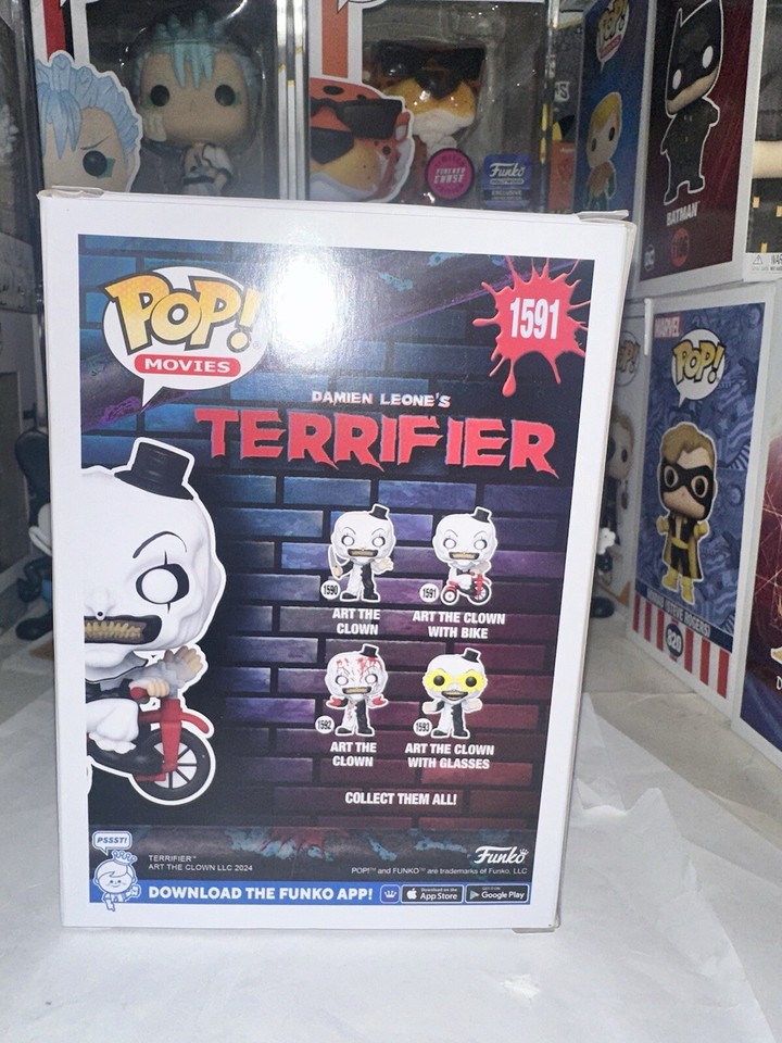Funko Pop Terrifier Art The Clown On Bike 1591 New | eBay