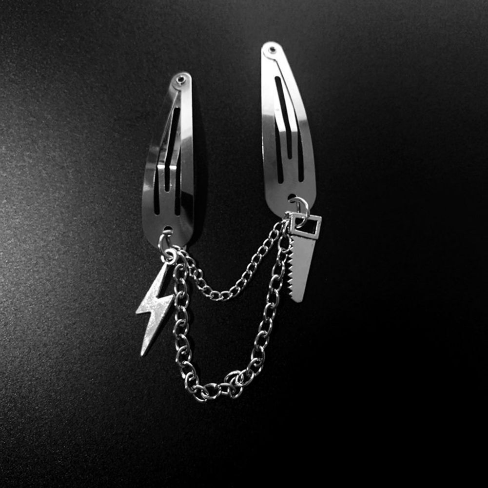 Punk Metal Hair Clip - Butterfly Love Chain Clip Accessories Women Hair ...