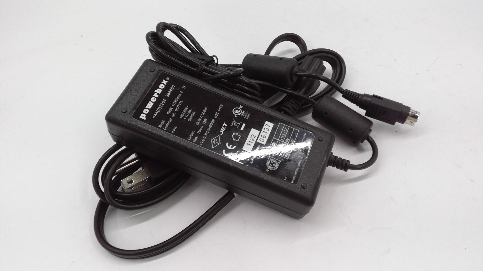 PowerBox AC Power Adapter 100-240V 1.7-1.0A 50-60Hz 18.5V 4.05A 75W ...