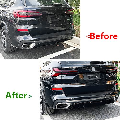 3x Gloss Black Rear Bumper Diffuser Lip Kit Fit for 2019-2024 BMW X5 ...