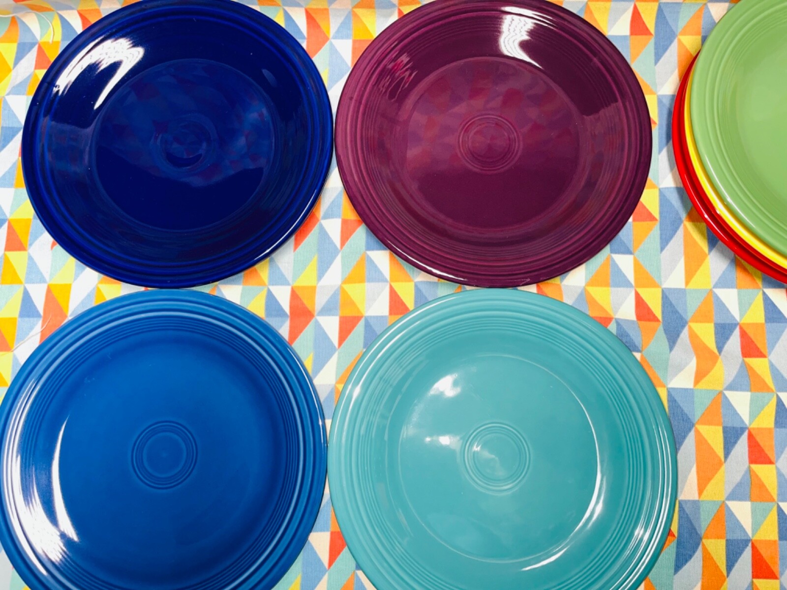 NEW FIESTA RAINBOW 8 DINNER PLATES BRIGHT MIX SET 10.5" FIESTAWARE FREE ...