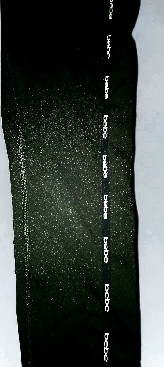 Bebe Sport Black Logo Leggings Shiny Lattice Women At… - Gem