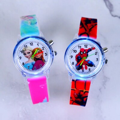 Disney Frozen 2 Princess Elsa Anna & Spiderman Kids Boys Girls Light Up ...