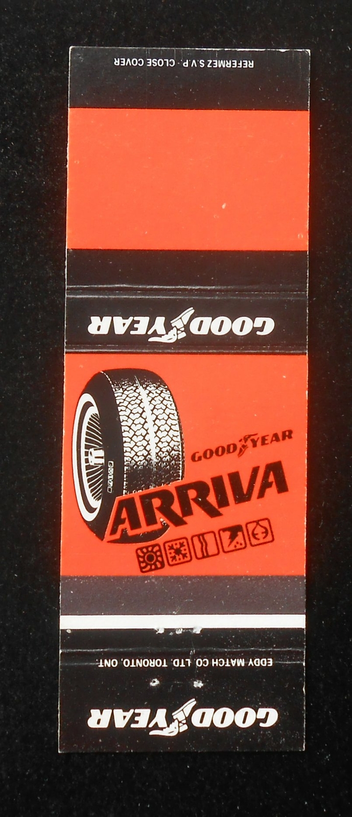 1970s? Goodyear Arriva Tires Eddy Match Co. Canada Matchbook | eBay