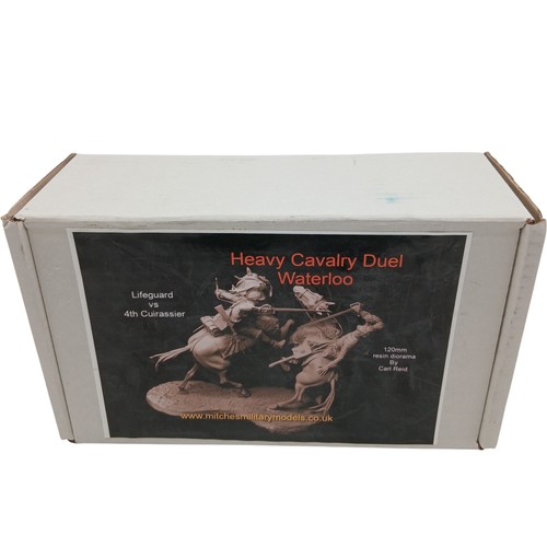 Mitches Military Models Heavy Cavalry Duel Waterloo 120mm Resin Kit ...