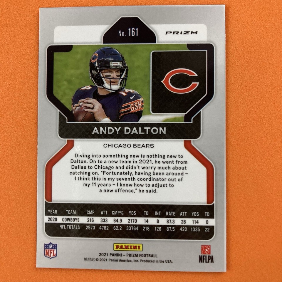 Andy Dalton 2021 Panini Prizm Pink Prizm #161 Chicago Bears | eBay