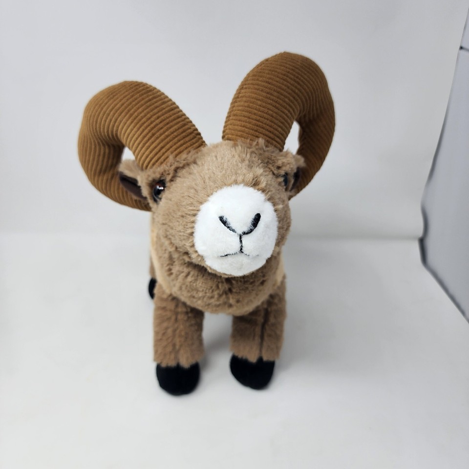 Wild Republic Brown Big Horn Sheep Ram Plush 12" Soft Toy Stuffed ...