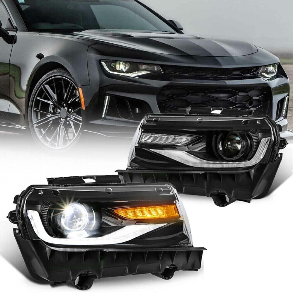 1 Pair Upgrade LED Headlights For 2014-2015 Chevrolet Camaro LS/LT/SS ...