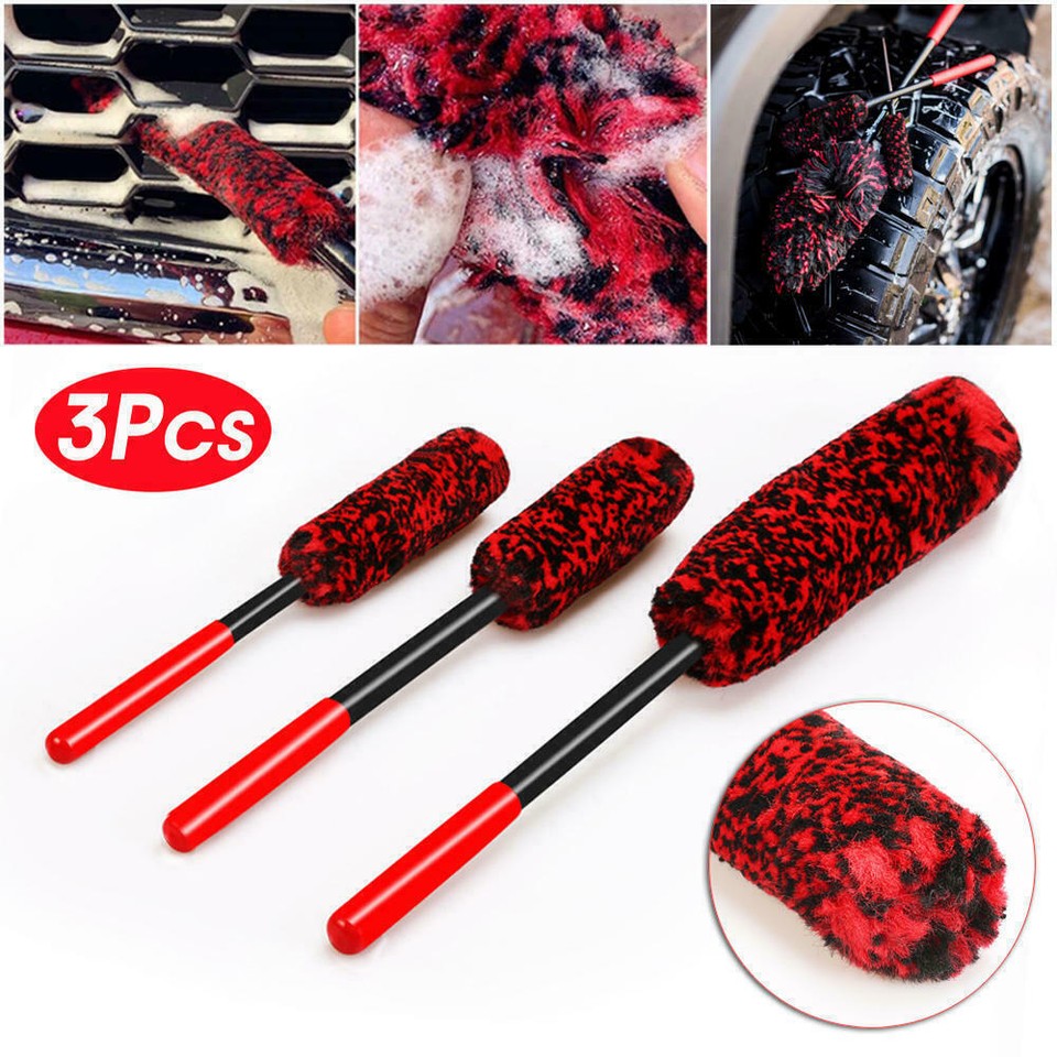 3X Car Auto Wheel Woolies Super Plush Soft Alloy Wheel Cleaning Brush ...