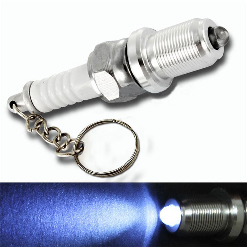 LED Flashlight for Key Chain for Spark Plug Shaped Car Parts Camping ...