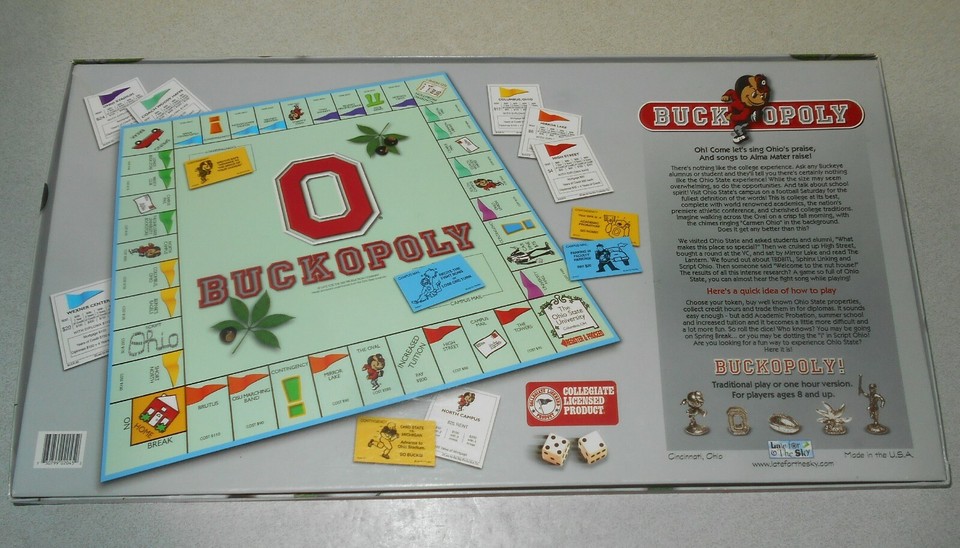 Ohio State Buckeyes Buckopoly Monopoly Board Game by Late For The Sky ...