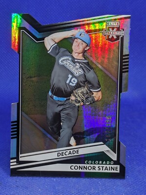 2022 Panini Elite Extra Edition #146 Connor Staine RC DECADE DIE-CUT ...