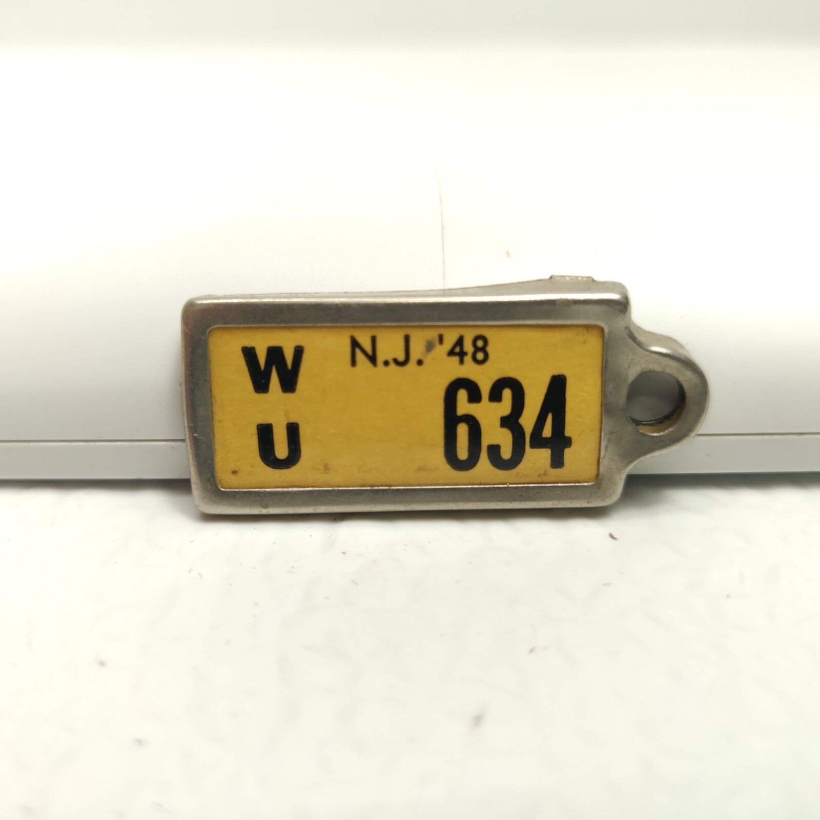 RARE VTG Disabled Veterans Mini License Plate Key Chain Ring N J NEW ...