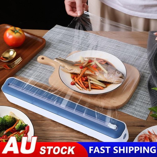 Magnetic Cling Film Cutter Box Dustproof Plastic Food Wrap Dispenser ...