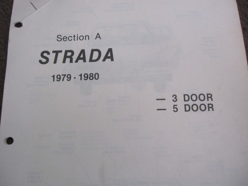 1979-80 FIAT STRADA 3 DOOR 5 DOOR EXTERIOR PARTS GUIDE | eBay